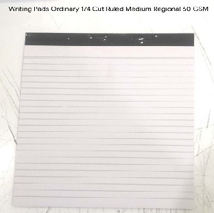 WRITING PADS ORDINARY 1/4 CUT RULED MEDIUM PER PC • Benir e-Store Solutions